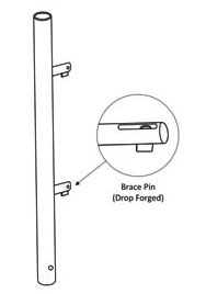 Hand Rail Post, System For Facade Scaffolding.