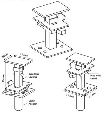 Drophead, Scaffolding Cuplock System, Drophead Scaffolding System.
